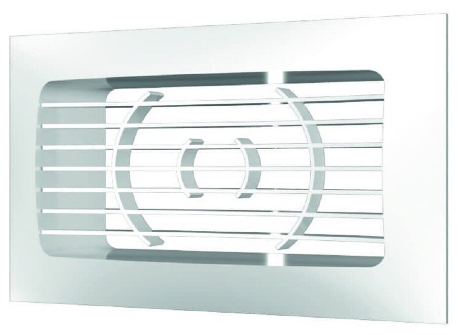 Решетка вентиляционная ЭРА 922РСФ с фланцем, из пластика, белая, размер 250х120мм / строительство и ремонт