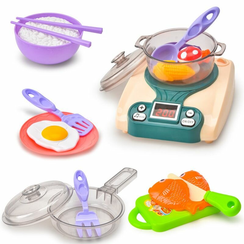 Имитация игрушечного домика, Детская кухня, Индукционная плита, Игрушки для девочек и мальчиков