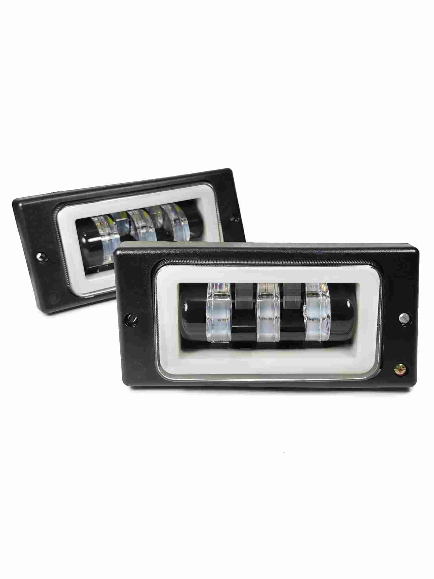 Фары противотуманные для ВАЗ 2110 (светодиодные, 5 LED + ходовые огни, 50W) belais #22484