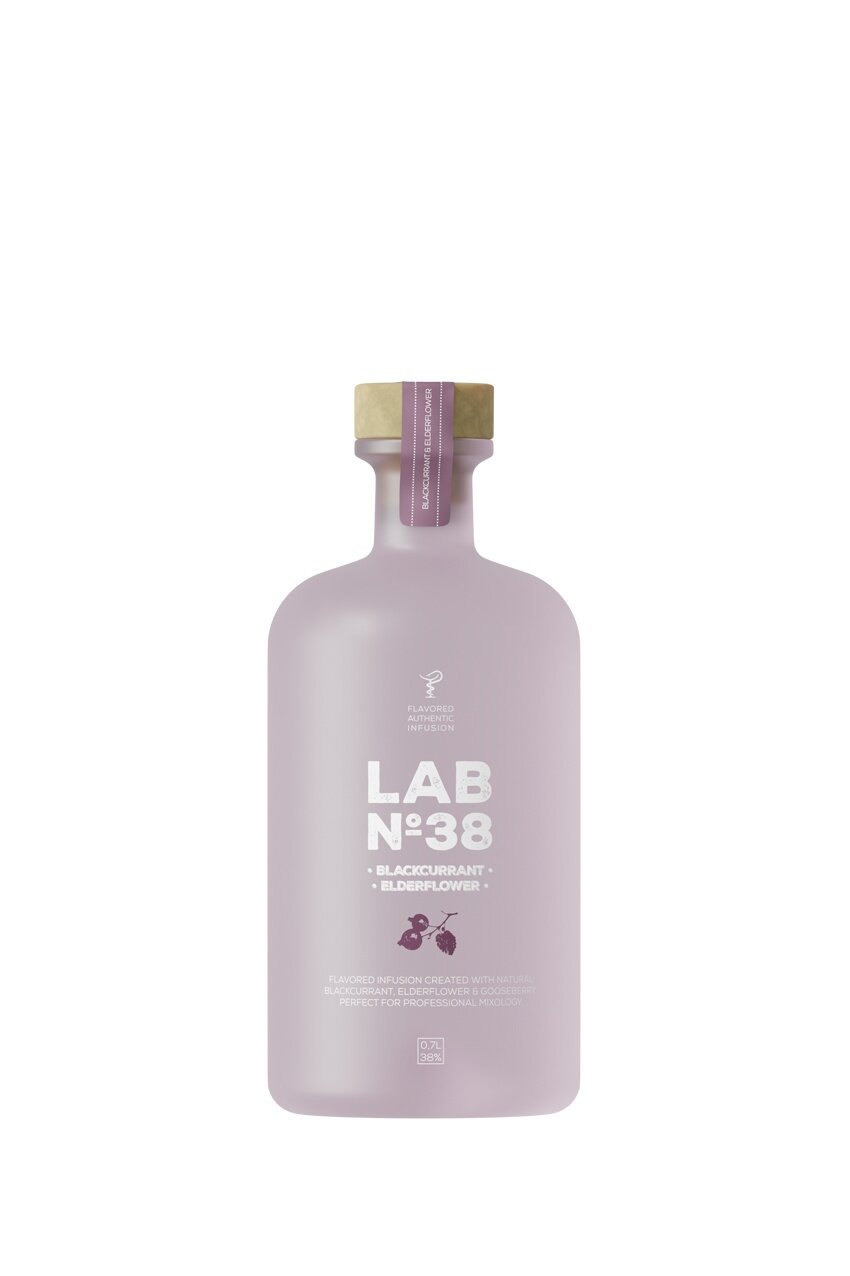 Вкусовая водка LAB№38, черная смородина, цветы бузины, 0.7л