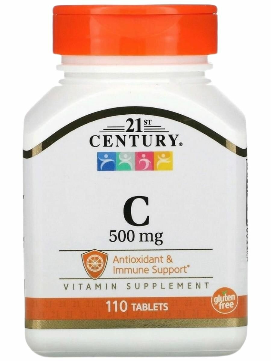 21st Century, Vitamin C, Витамин C, дозировка 500 мг - 110таблеток