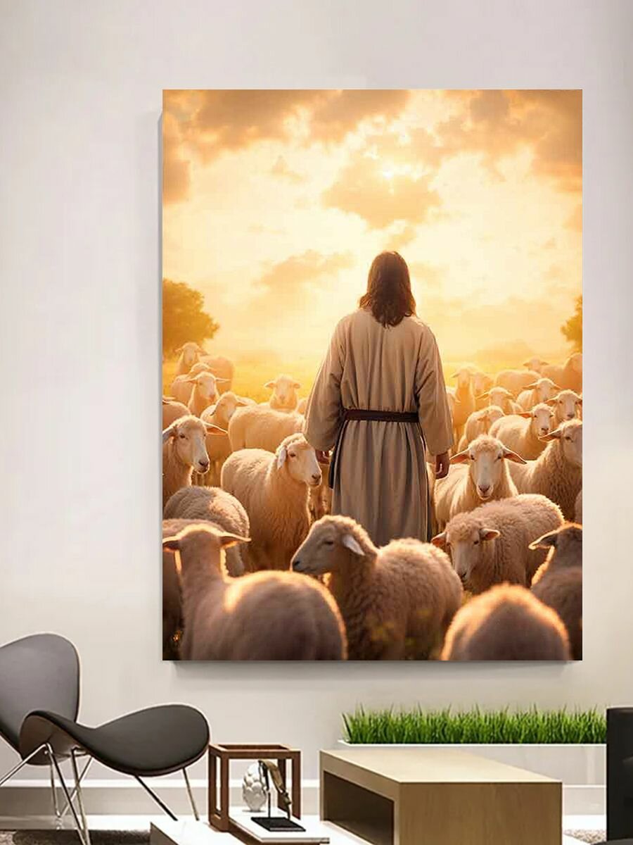 Иисус Христос картина, картины с изображением святых, 40х60 см.