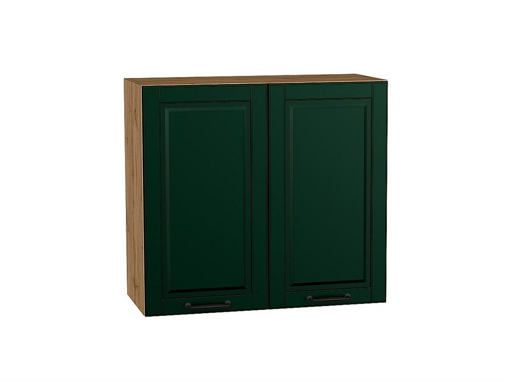 VVT Кухонный Шкаф верхний с 2-мя дверцами Дублин Дуб Вотан, Special Green, 720, 800, каркас ЛДСП Дуб Вотан, фасад МДФ Special Green, 716*800*318