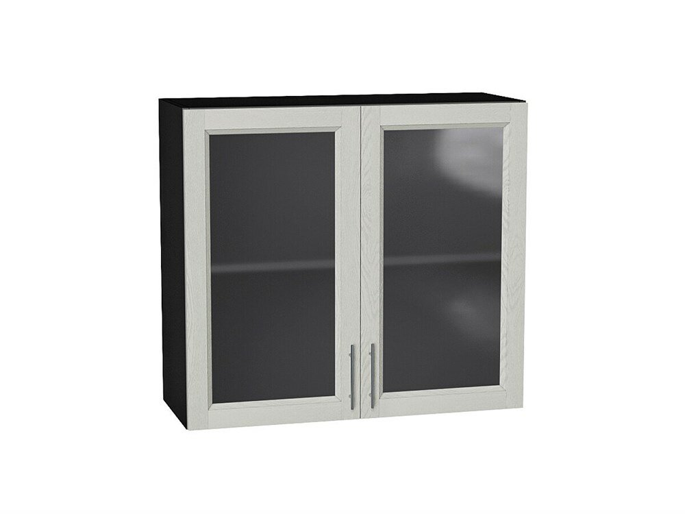 VVT Шкаф верхний с 2-мя остекленными дверцами Сканди Graphite, Cappuccino Softwood, 720, 800