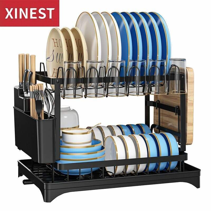 XINEST Сушилка для посуды настольная 435*145*310 мм, Черно , 1 шт