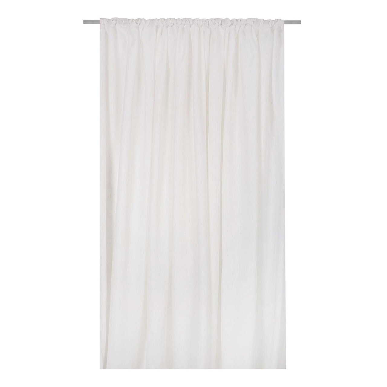 Mona Liza гардина на шторной ленте 300х270 см имитация льна волна бежевый натуральная