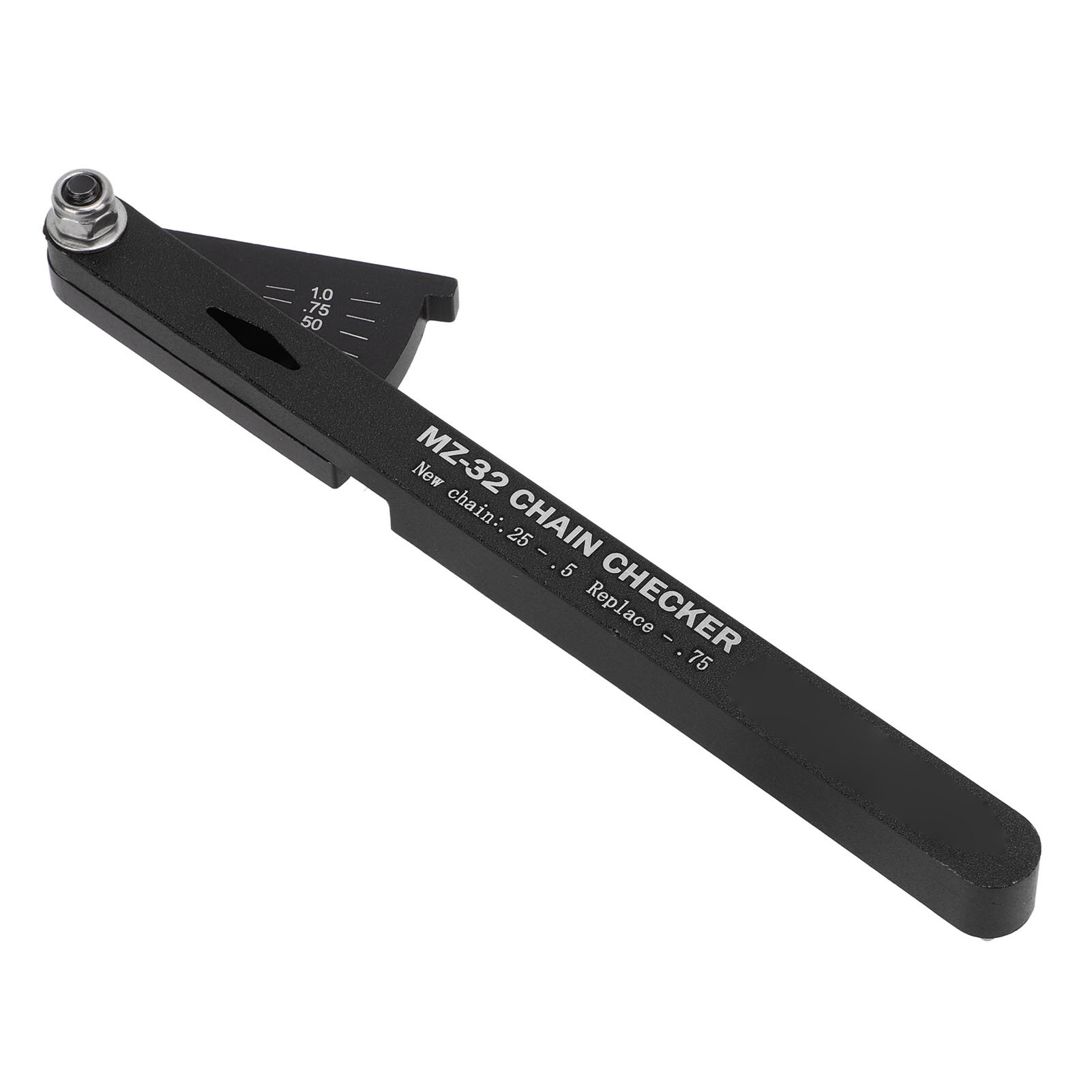 Индикатор износа велосипедной цепи, алюминиевый многофункциональный измеритель износа цепи для ремонта велосипедной цепи, черный.