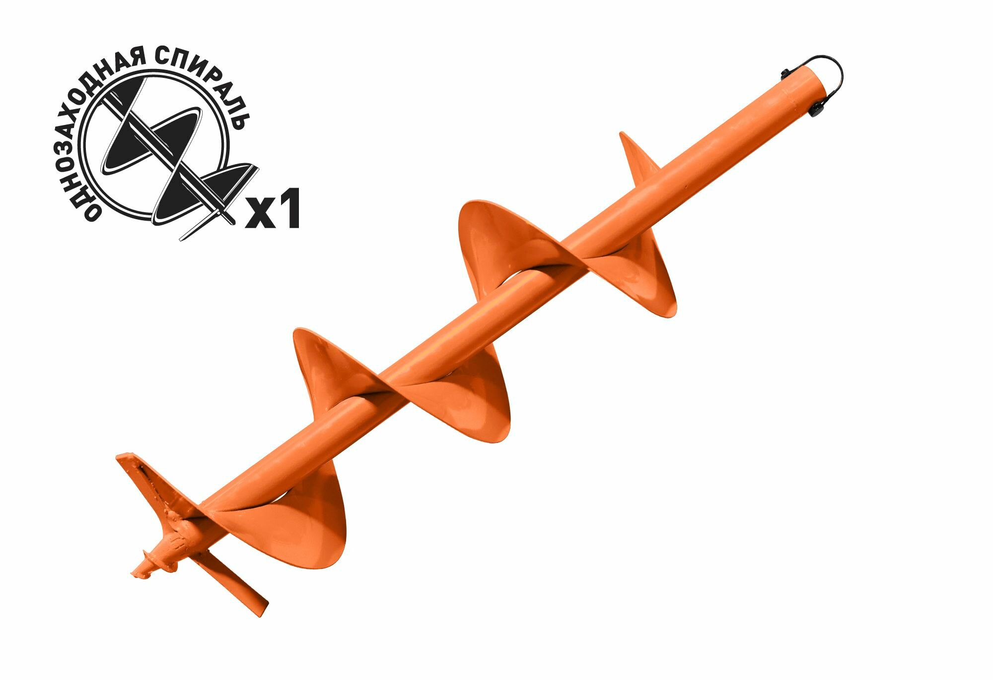 Шнек для грунта Carver GDB-200 однозаходный (d пос20мм, D200мм, L80см)