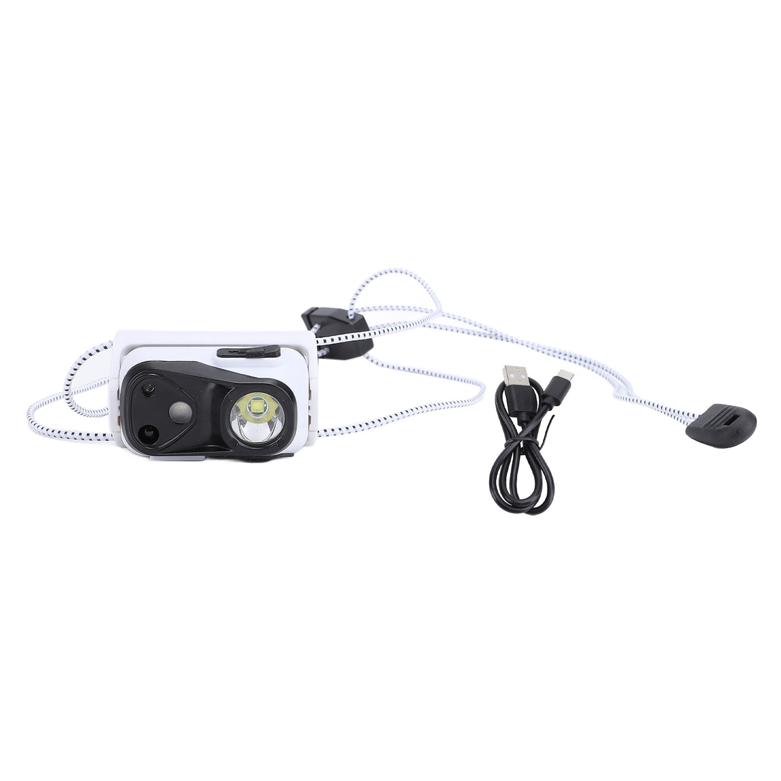 Светодиодный налобный фонарь с USB-зарядкой, сверхъяркий, для походов, бега, рыбалки, велоспорта, кемпинга, белый.