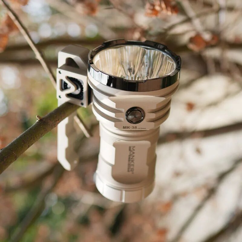 Manker MK38 перезаряжаемый алюминиевый фонарик 8 LED 41500 люмен для улицы XHP70.2, Grey, Neutral White, 3 x 21700