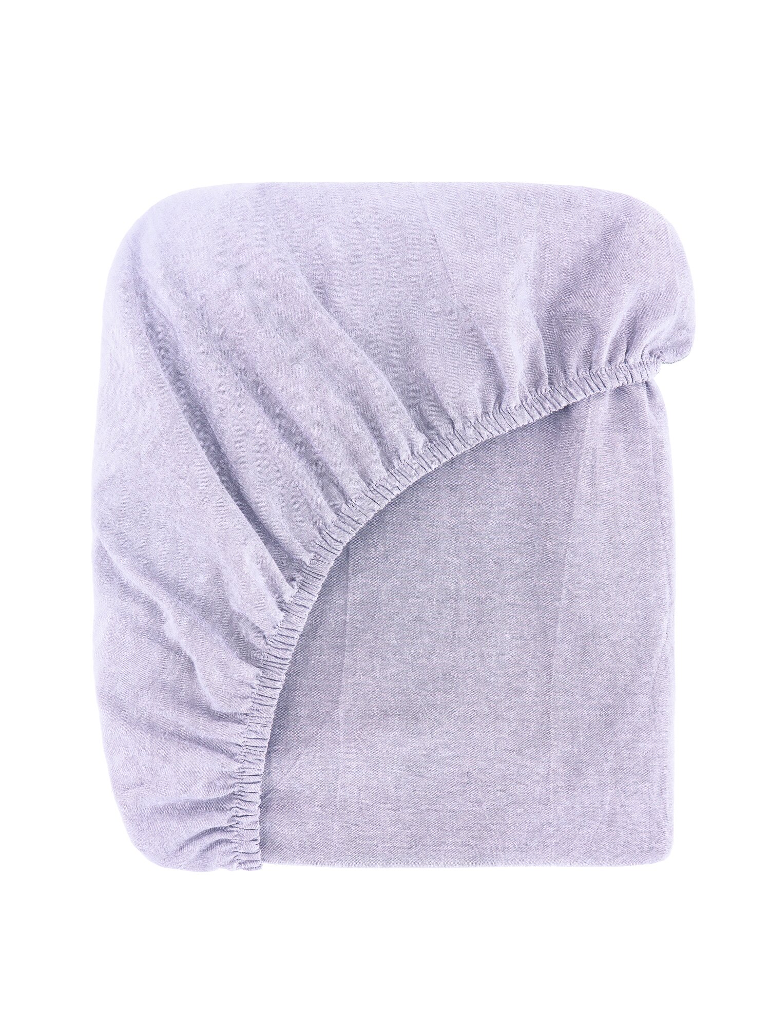 Простыня MORФEUS (морфеус) - Melange Violet (фиолетовый) - 90x200x30 (на резинке) - вареный хлопок