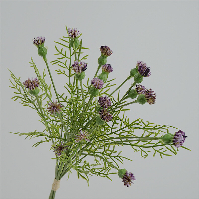 Натуральный дикий веселый искусственный набор гибискуса, маленькие хризантемы, ручные искусственные цветы, домашний декор, цветочная композиция, пластиковое цветочное искусство