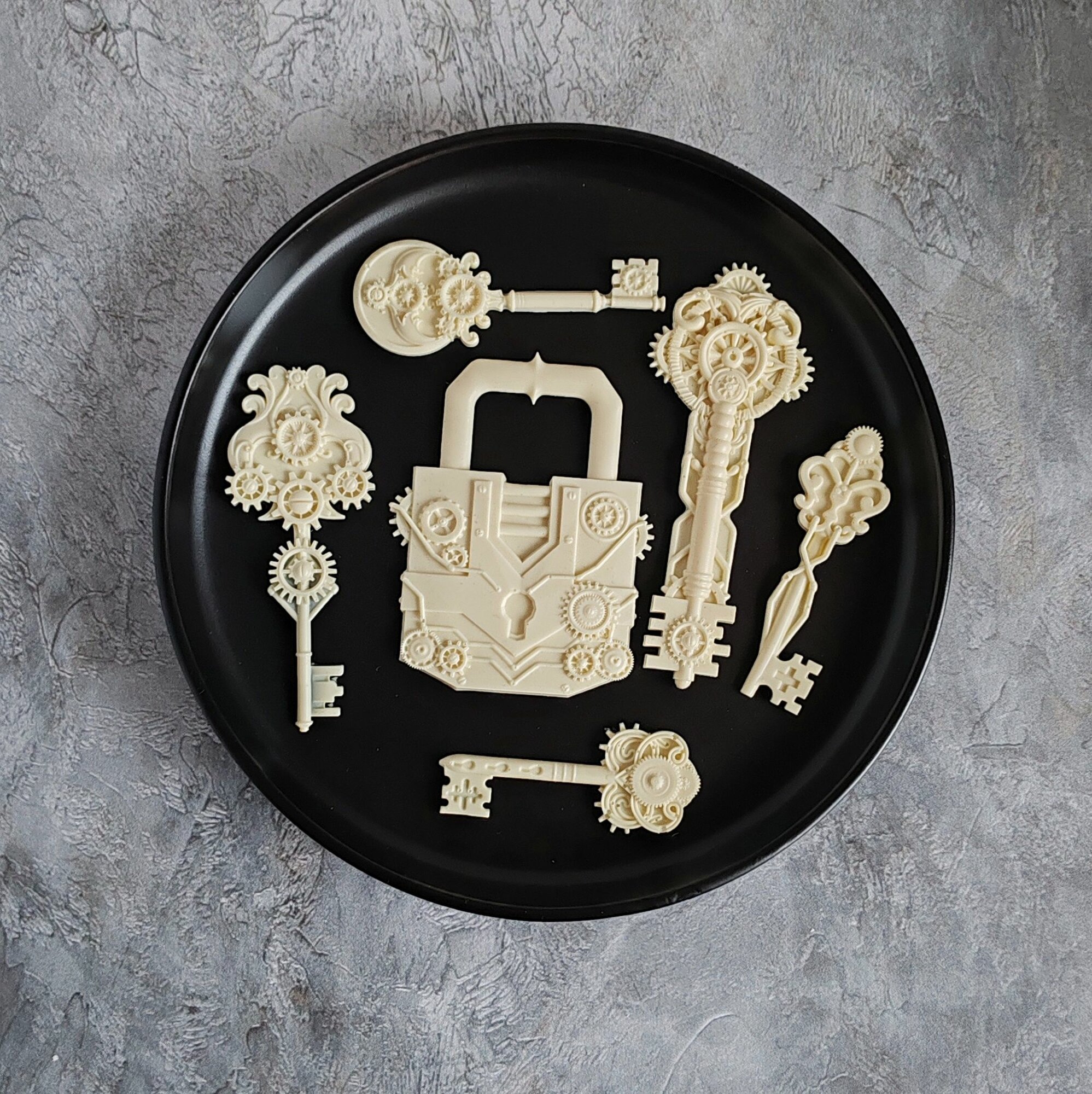 Набор отливок из пластика для скрапбукинга Стимпанк - ключи"