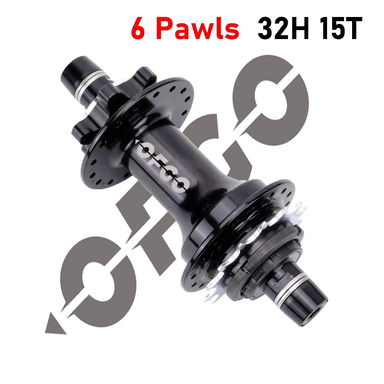 Велосипедная втулка односкоростная 32H 10x135 мм, 6 Pawls 32H 15T