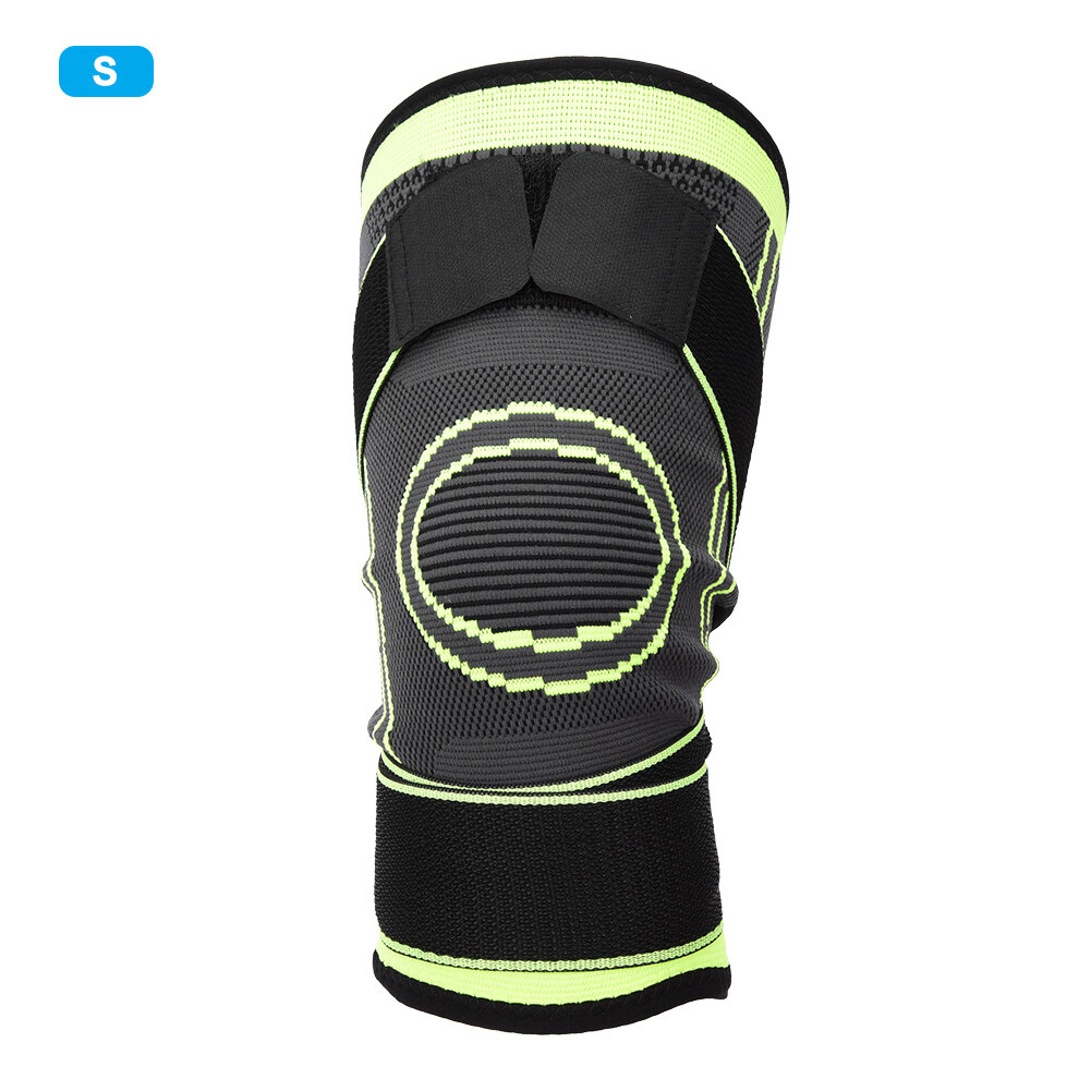 Outdoor Exercise Protection Breathable Warm Winter Knee Pads Sports Training Elastic KneepadGreen S