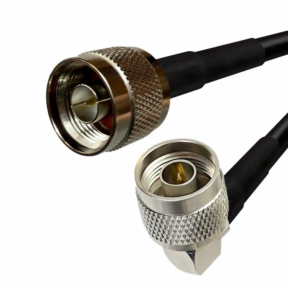 Кабельная сборка N-male - N-male угловой 3 м. Кабель RG-58 a/u