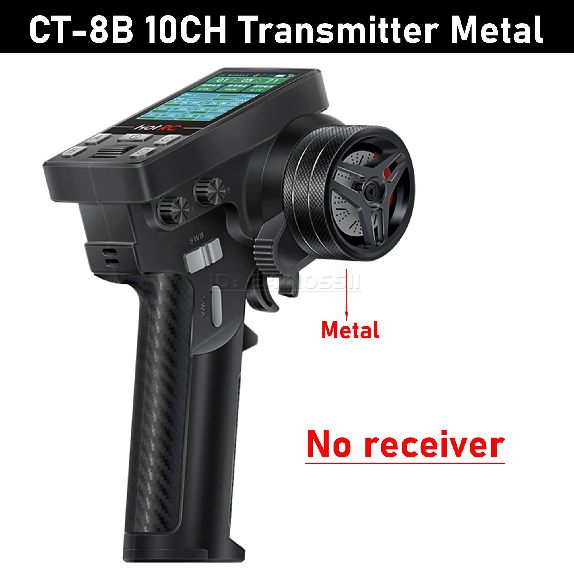NeebRC HOTRC CT-6B/CT-8B комплект радиоуправления для моделей автомобилей, лодок, танков 10CH Metal NO RX