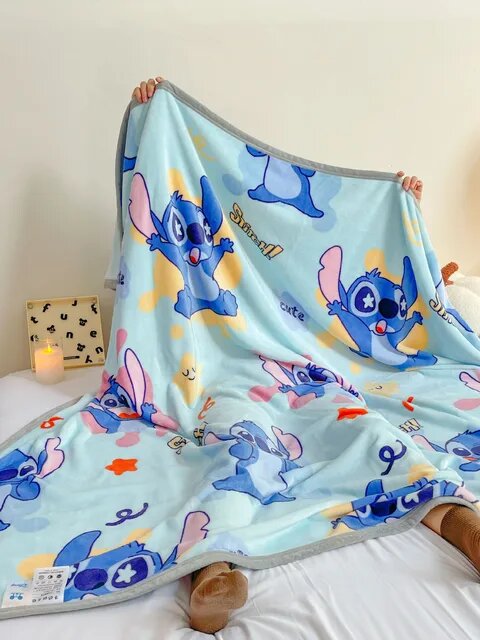 Детское одеяло Disney из толстого молочного флиса, повседневное одеяло с рисунком мультяшной вышивки/с рисунком Микки Мауса, одеяло для школьного детского сада на обеденный перерыв