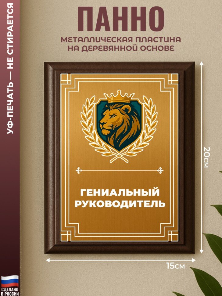 Настенный диплом "Гениальный руководитель"