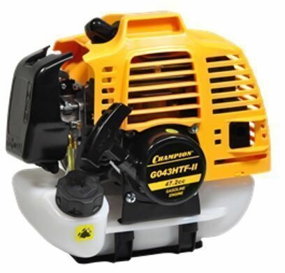 Двигатель бензиновый CHAMPION G043HTF-II Производитель двигателя - CHAMPION Мощность двигателя - 1,7 л. с. (1,25 кВт) Тип двигателя - 2-х тактный
