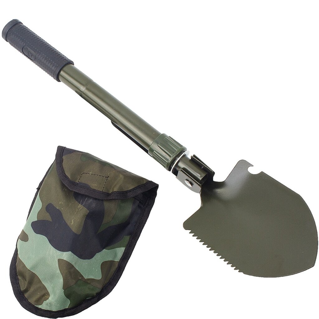 Наружная складная лопата, Чехол Для Лопаты На Липучке -Армейский Зеленый