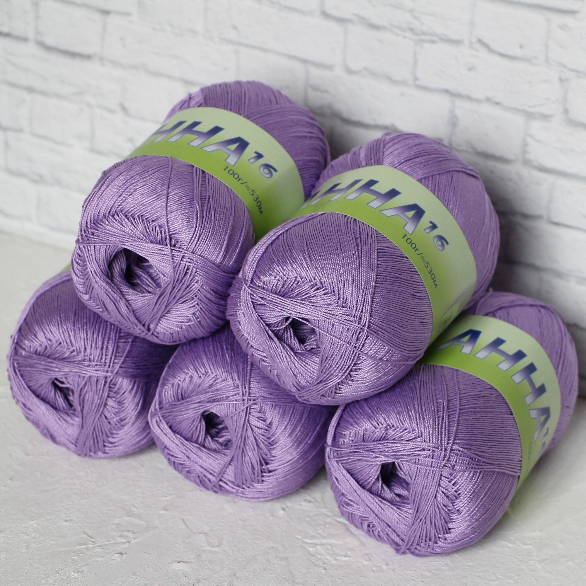 Анна 16 SEAM 100% хлопок 100гр*530м*2шт глициния 325