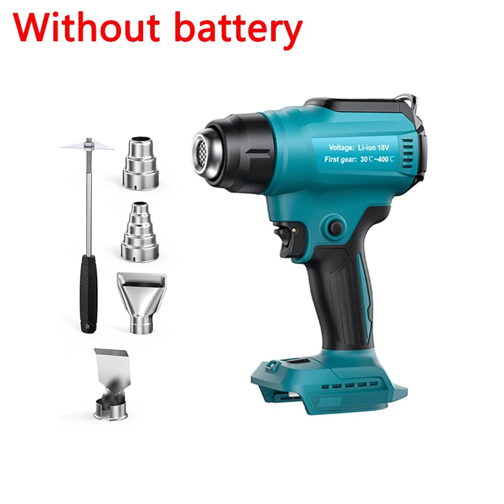 Беспроводной термоусадочный пистолет Nananuu, портативный электроинструмент, термоусадочный пистолет с регулируемой температурой (без батареи), For Makita