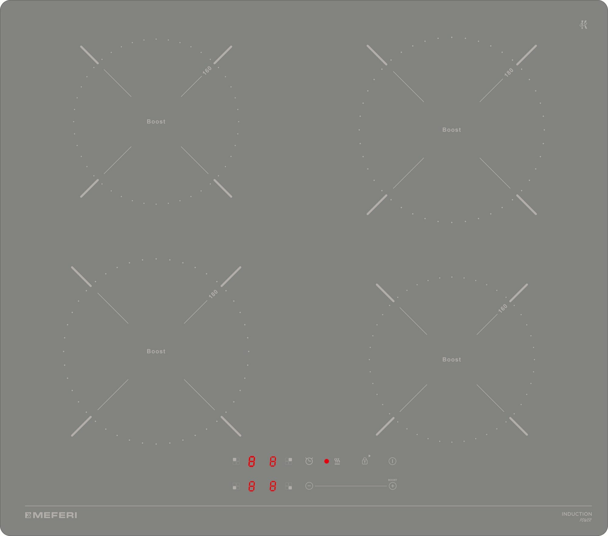 Варочная панель индукционная MEFERI MIH604GR POWER