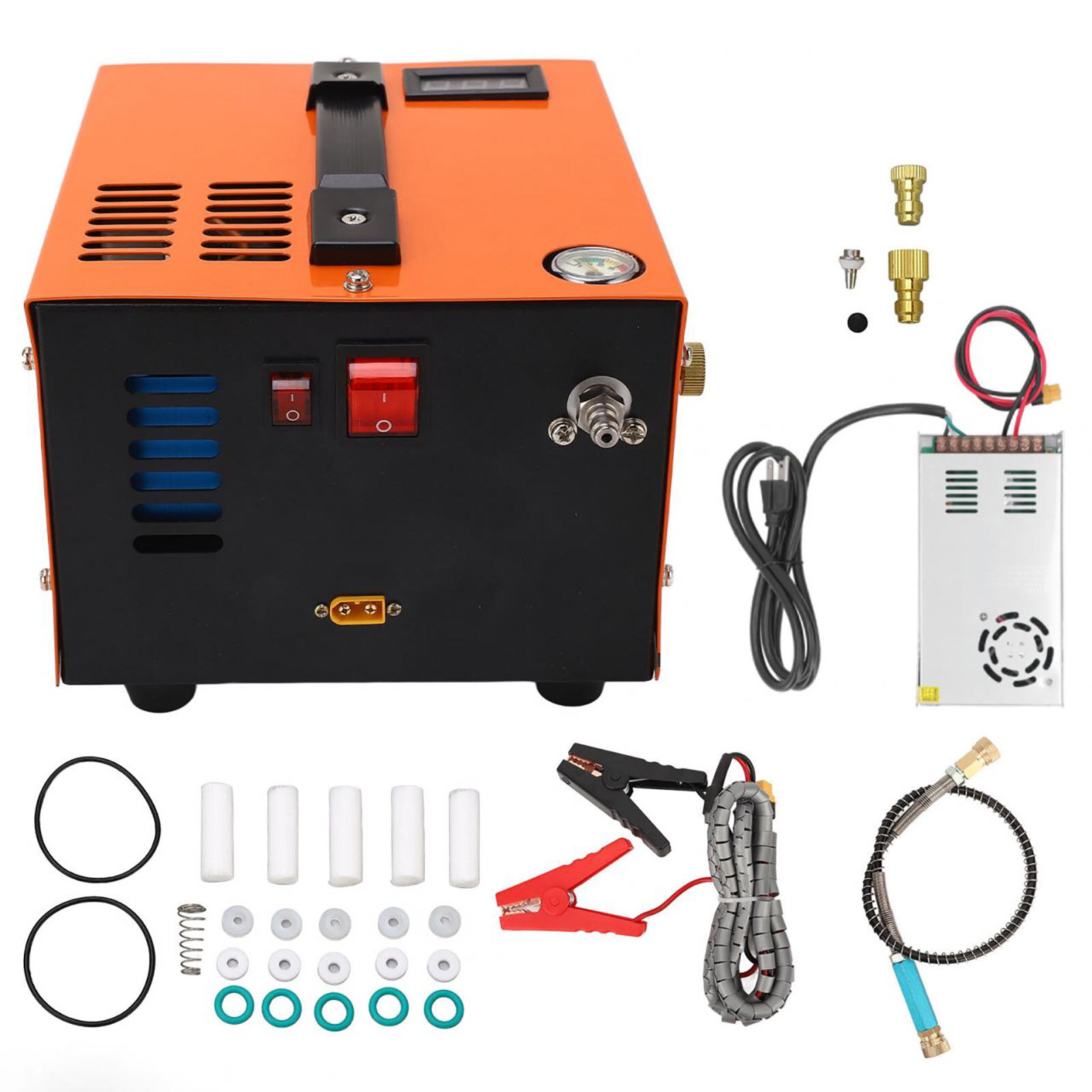 PCP компрессор 4500PSI/30Mpa с автоотключением, фильтром, US Plug