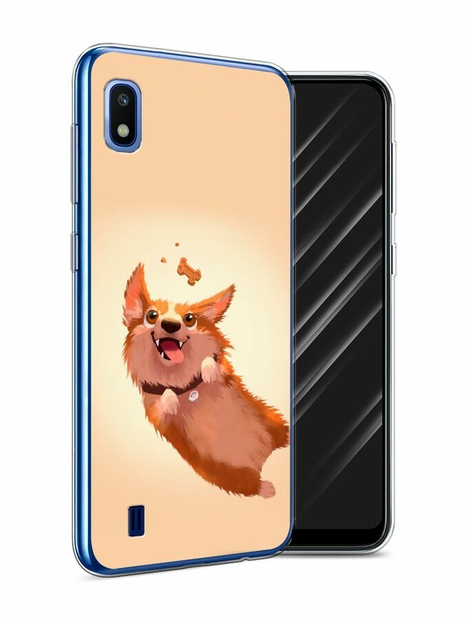 Чехол на Samsung Galaxy A10 / Самсунг Галакси А10 с принтом Корги печенька