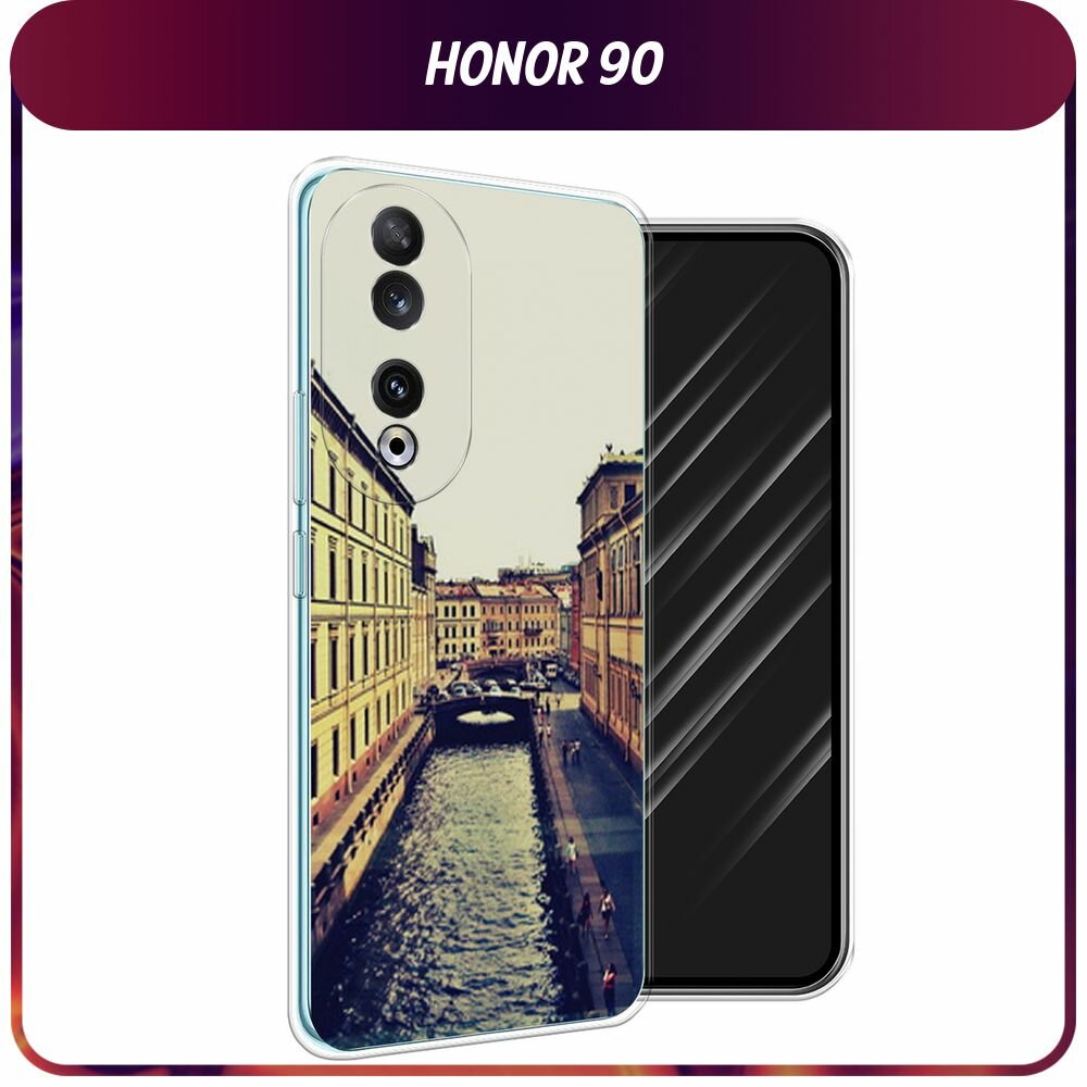 Силиконовый чехол на Honor 90 / Хонор 90 с принтом "Санкт-Петербург"