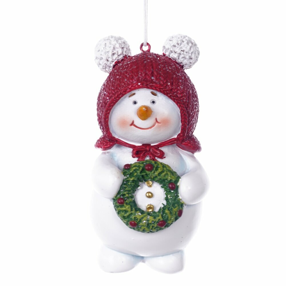 Елочная игрушка Снеговик, 6х4х10 см KSM-824912