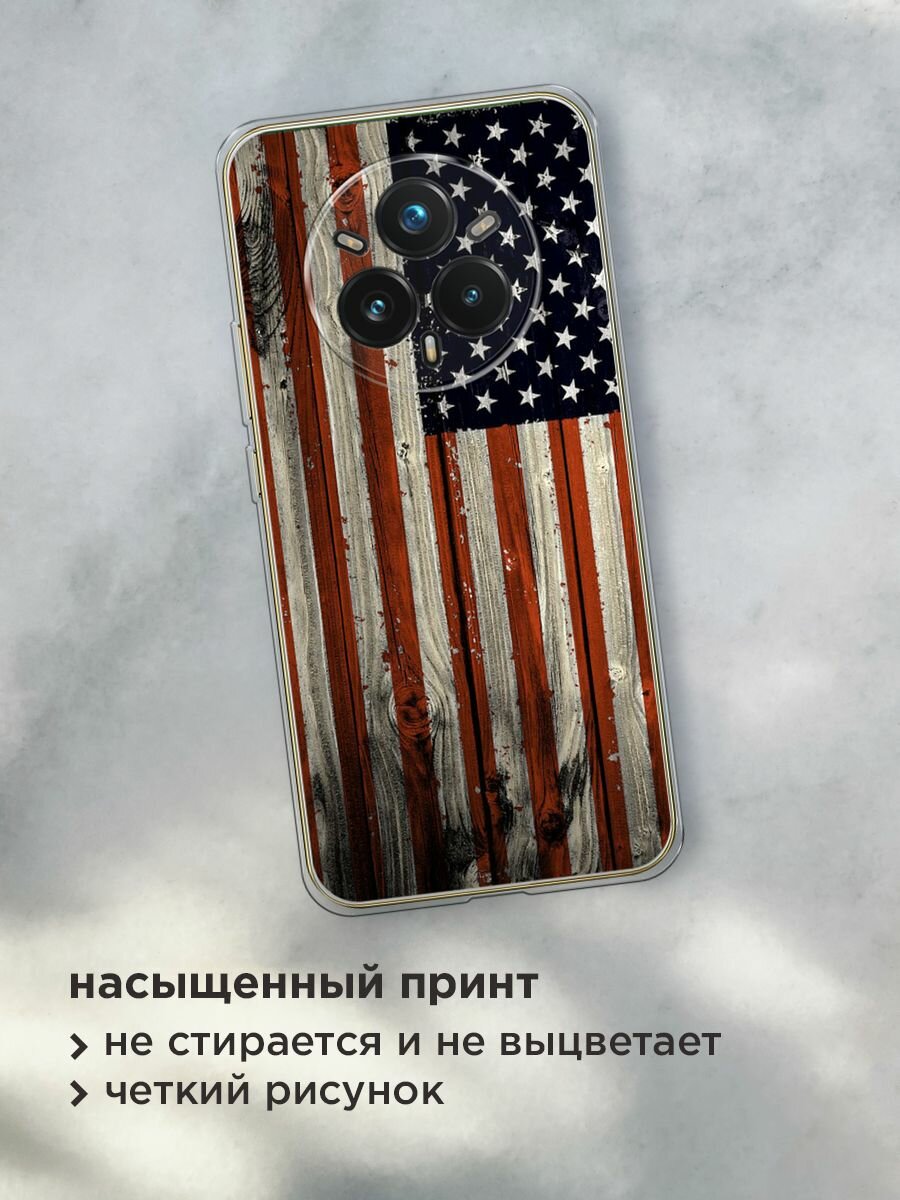 Силиконовый чехол на Realme 14 Pro+ / Реалми 14 Про+ с принтом "США" — фото 1
