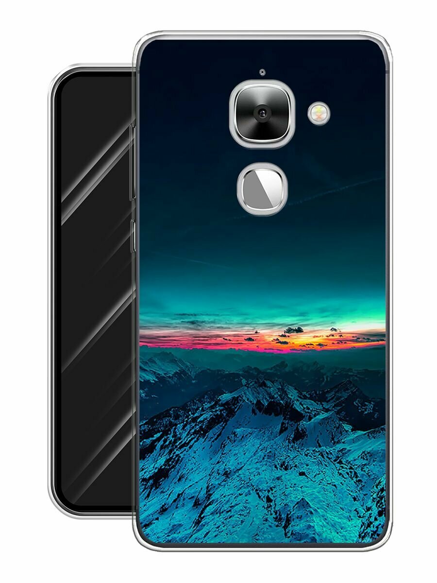 Чехол на LeEco Le 2/2 pro / Лееко Ле 2/2 про с принтом "Закат в горах" — фото 1