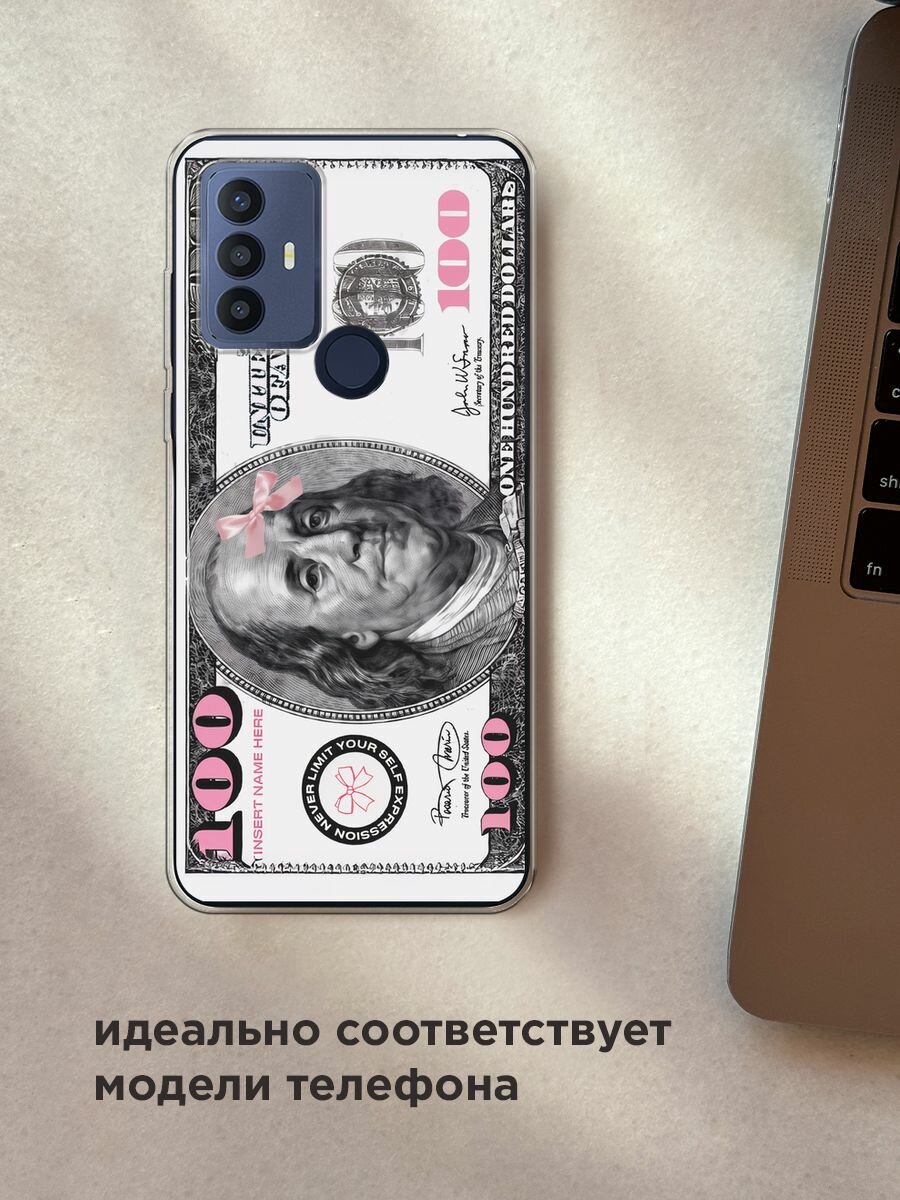 Чехол на TCL 30E/30 SE/305/306 / ТСЛ 30E с принтом "Милый доллар" — фото 1