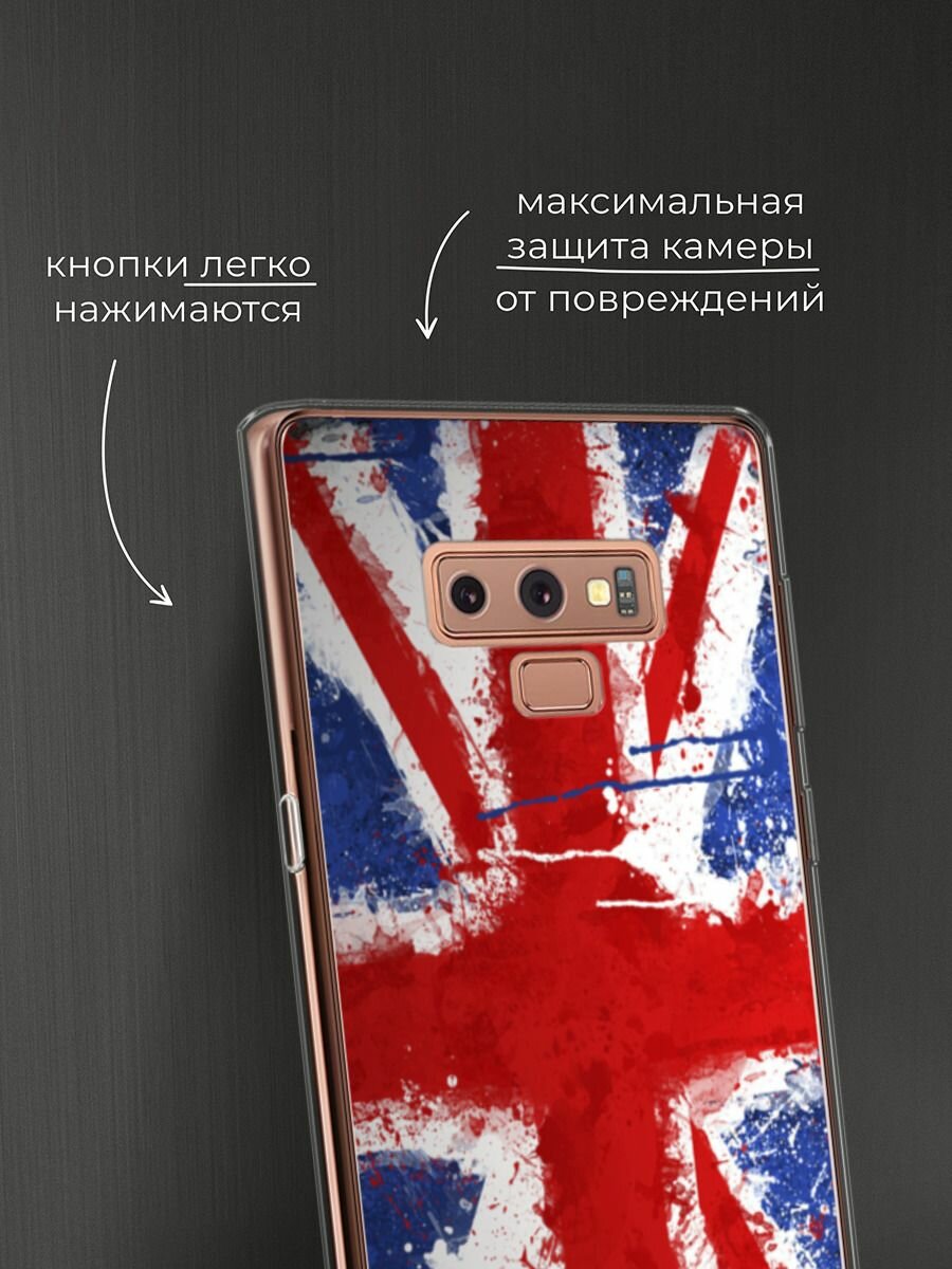 Чехол на Samsung Galaxy Note 9 / Самсунг Галакси Нот 9 с принтом "Флаг Великобритании 2" — фото 1