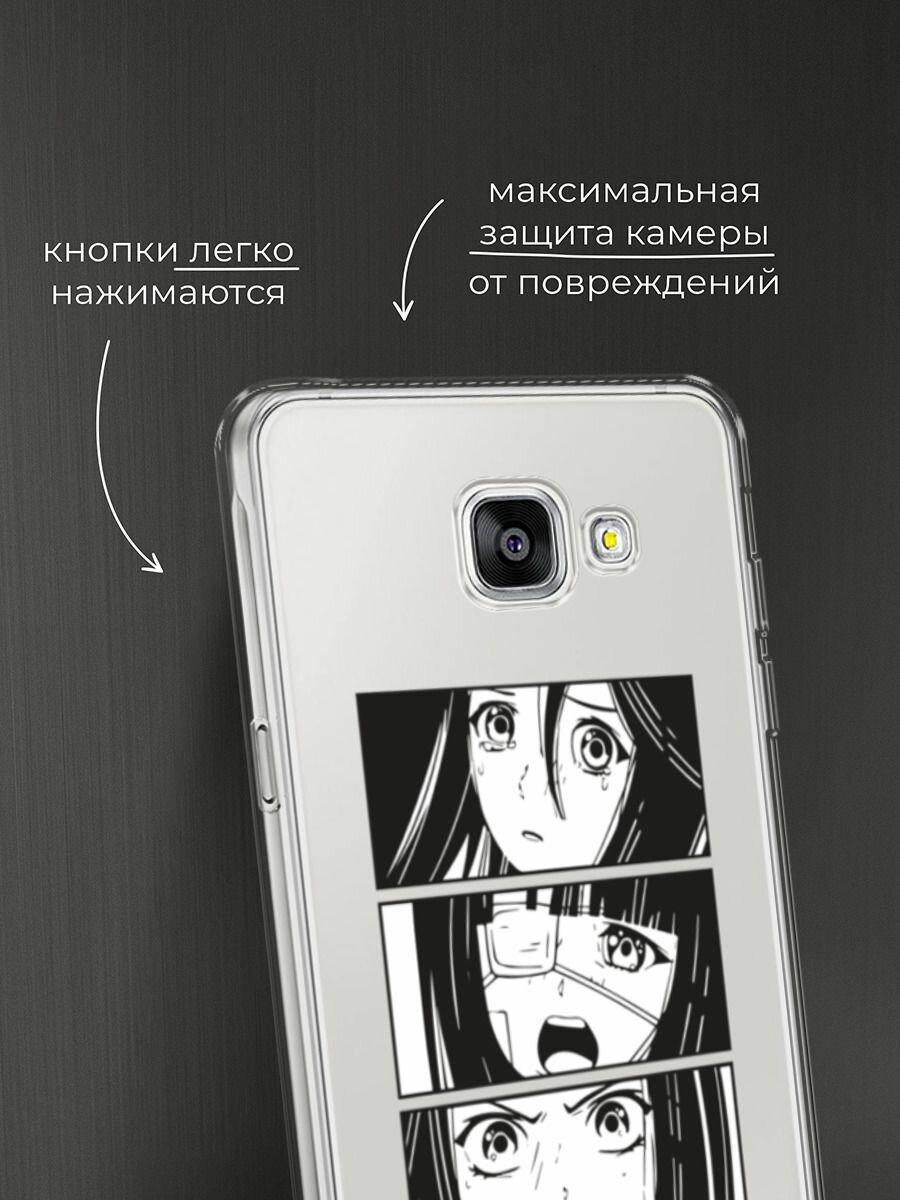 Чехол на Samsung Galaxy A5 2016 / Самсунг Галакси А5 2016 с принтом "Tokyo girls", прозрачный — фото 1