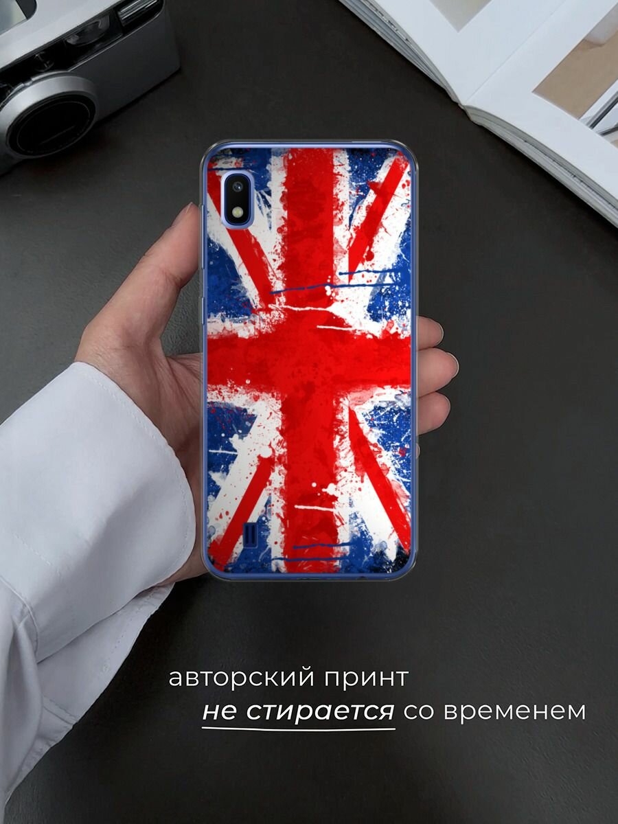 Чехол на Samsung Galaxy A10 / Самсунг Галакси А10 с принтом "Флаг Великобритании 2" — фото 1