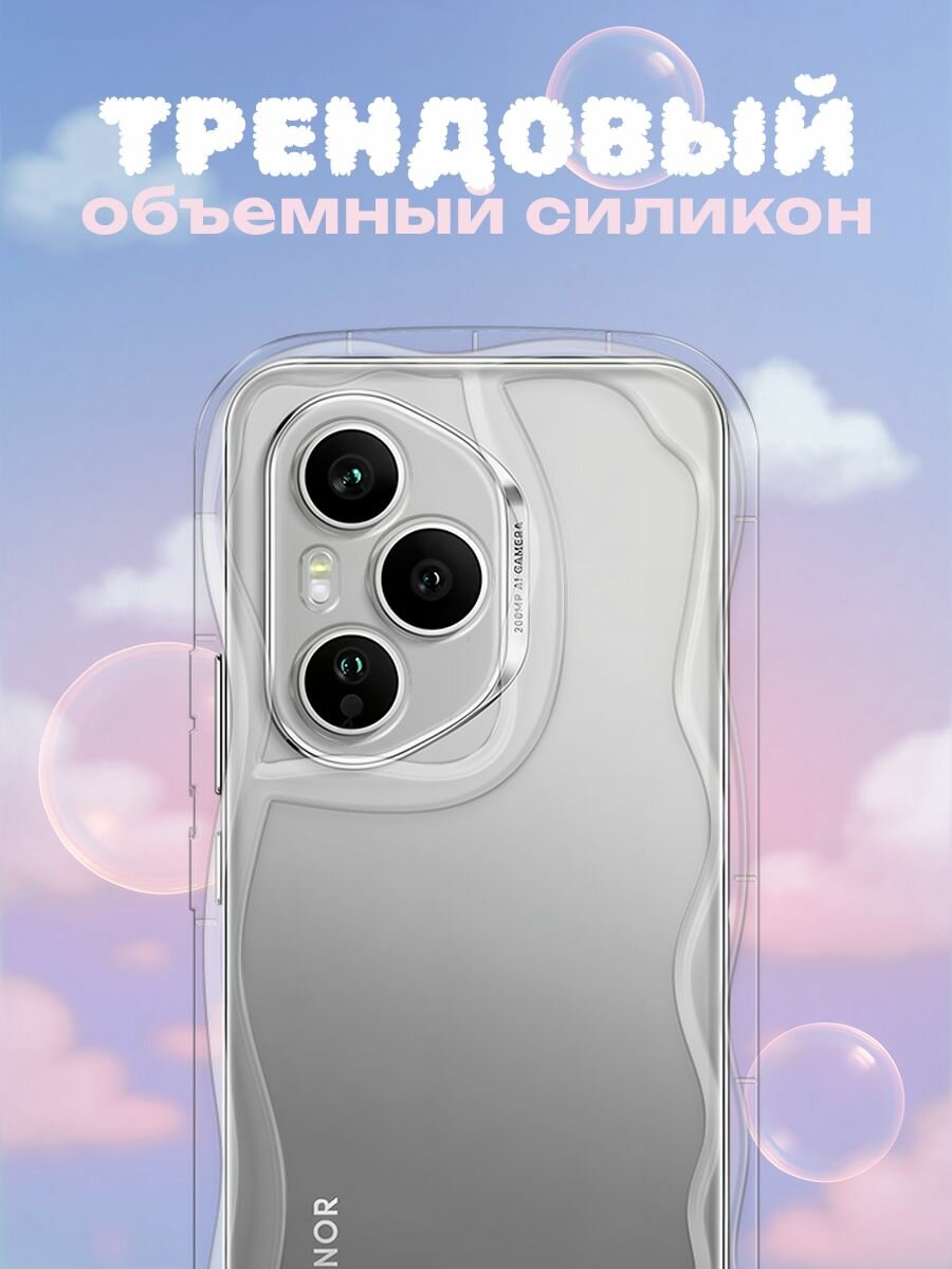 Чехол на Honor 400 Pro / Хонор 400 Pro без принта, прозрачный — фото 1