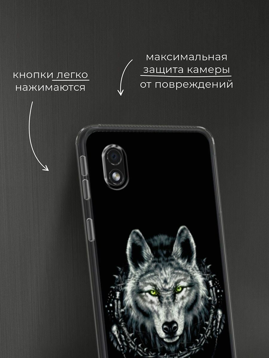 Чехол на Samsung Galaxy A01 Core / Самсунг Галакси А01 Core с принтом "Волк оберег" — фото 1