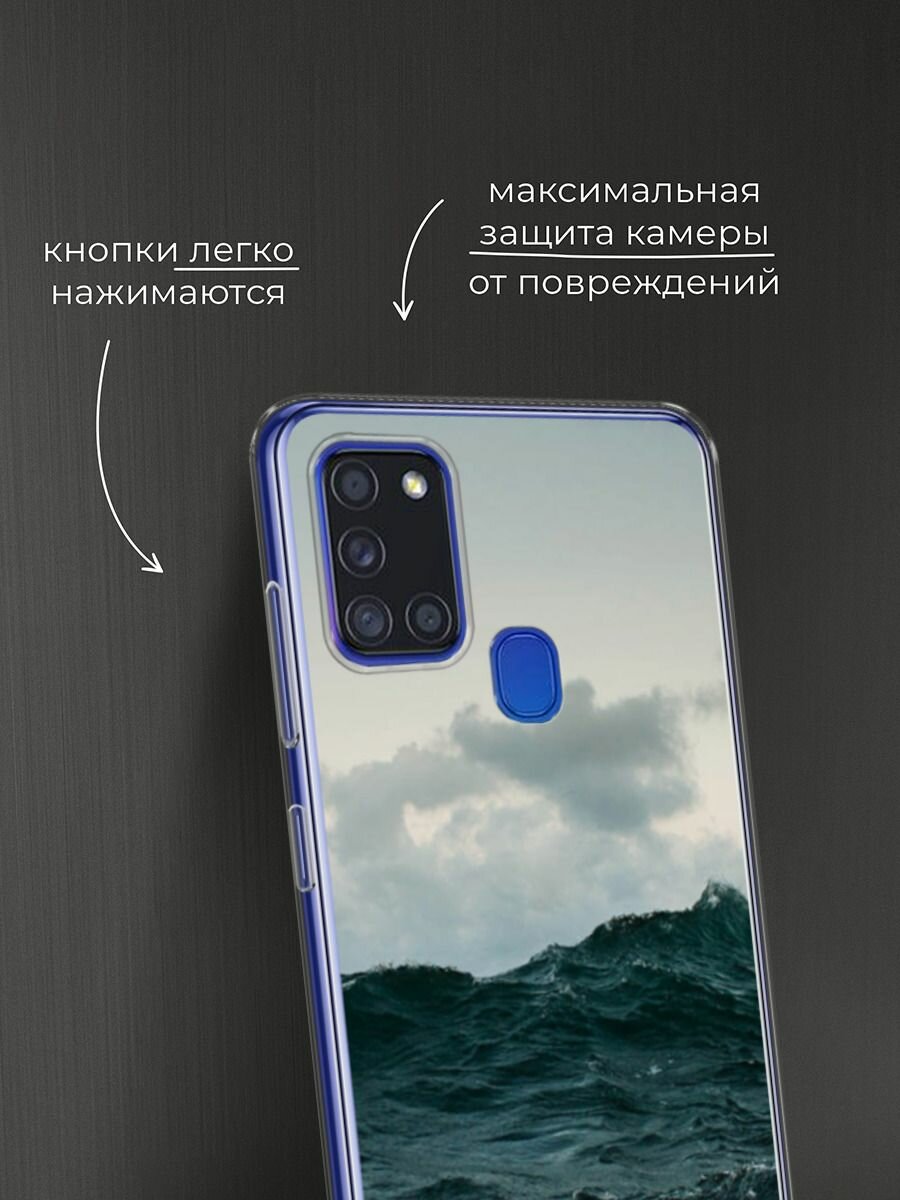 Чехол на Samsung Galaxy A21s / Самсунг Галакси A21s с принтом "Волны 11" — фото 1
