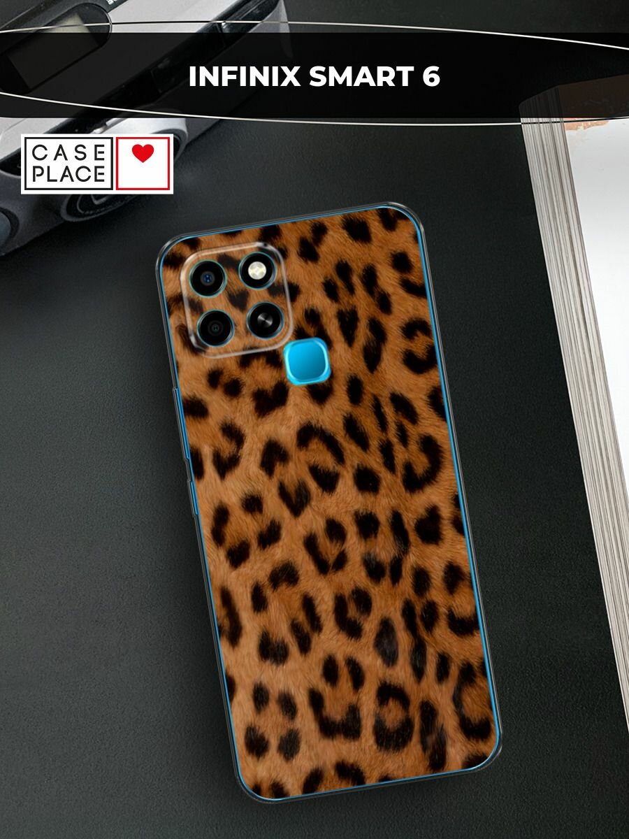 Чехол на Infinix Smart 6 / Инфиникс Смарт 6 с принтом "Мех леопарда"