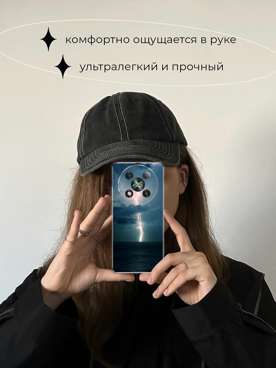 Силиконовый чехол на Itel RS4 / Ител РС4 с принтом "Молния 1" — фото 1