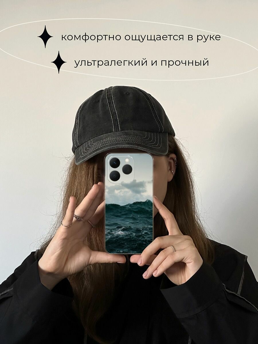 Силиконовый чехол на Realme 15T / Реалми 15Т с принтом "Волны 11" — фото 1