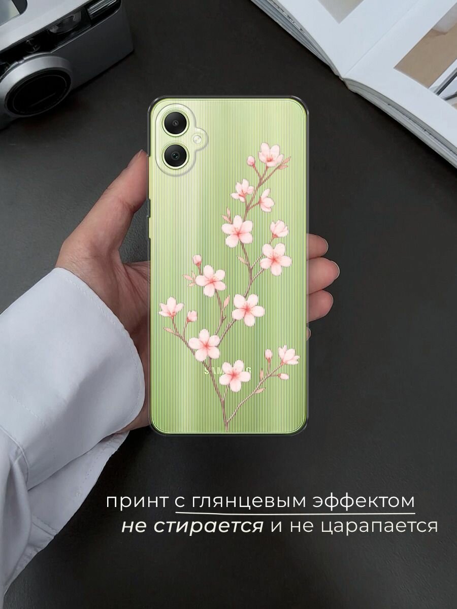 Чехол на Samsung Galaxy A05 / Самсунг Галакси A05 с принтом "Веточка сакуры 2" — фото 1