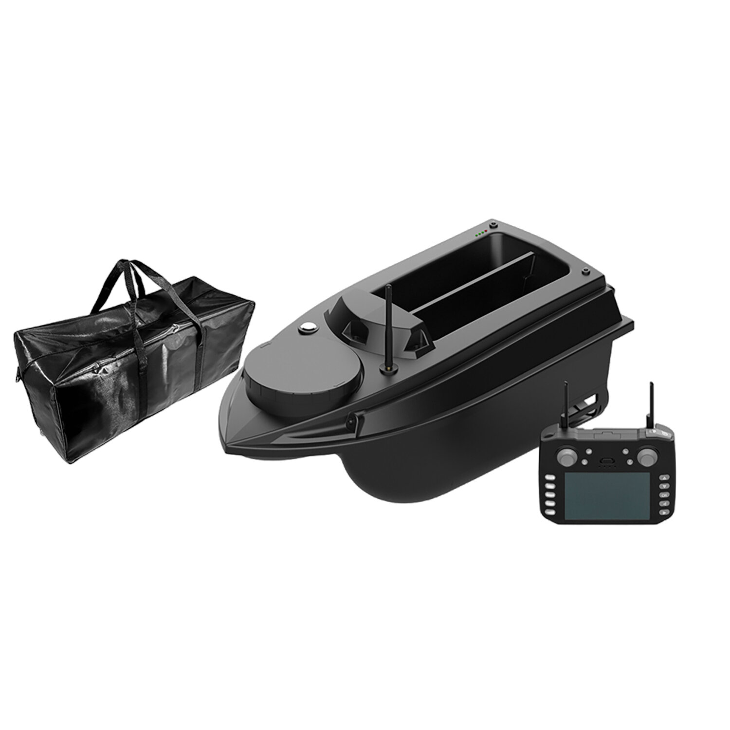 Лодка для приманки 800м 9 рыбацких участков 180 точек 6.6lbs грузоподъемность с автоматическим крейзом/позиционированием точек крейза/исправлением маршрута/возвращением/электронной сетью с ночными огнями черного цвета ABS 550 двойной мотор 2.4G