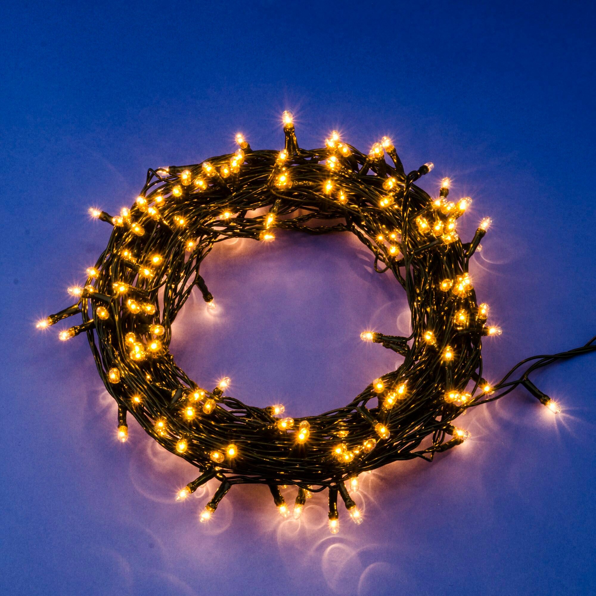 Гирлянда свд нить 10,0м IP20 (UNIEL) /200LED арт. UDL-S1000-200-DGA WARM WHITE/