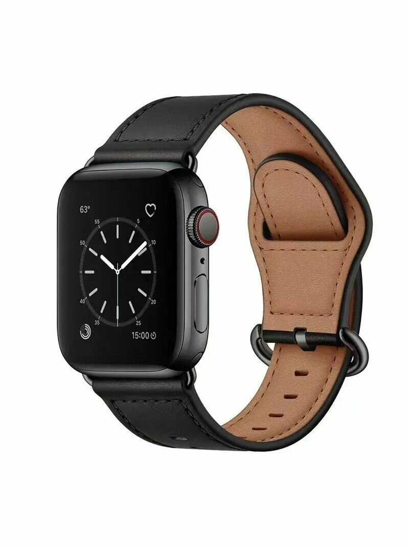 Совместимый кожаный Apple Watch ремень кожаный заменный ремень Apple Watch Series 9 8 7 6 5 4 3 2 1 SE и Apple Watch Ultra1 2 ремень