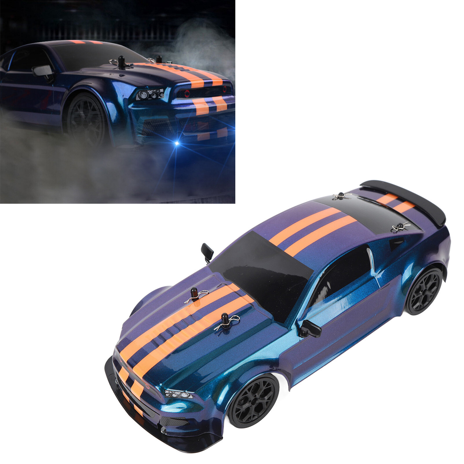 1/14 RC Drift Car Anti Interference 2.4G Пульт дистанционного управления 4WD RC Модель гоночного автомобиля с передним фонарем 2 комплекта колес с одной батареей