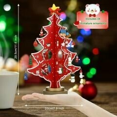 Игрушка маленькая рождественская елка с креативными миниатюрными украшениями